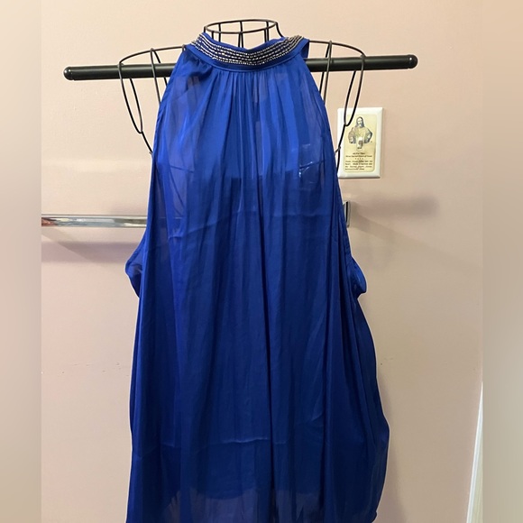 torrid | Tops | Royal Blue Halter Bling Top | Poshmark
